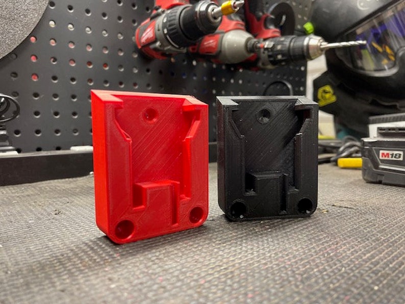 3D Printed Wall Mount Battery Holder Milwaukee M18 Battery Holder - Etsy