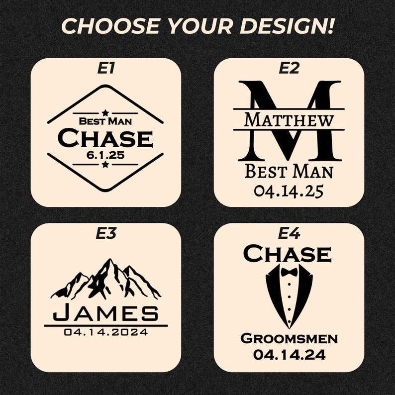 Customizable Laser Engraved Square Shot Glasses-custom Gift for ...