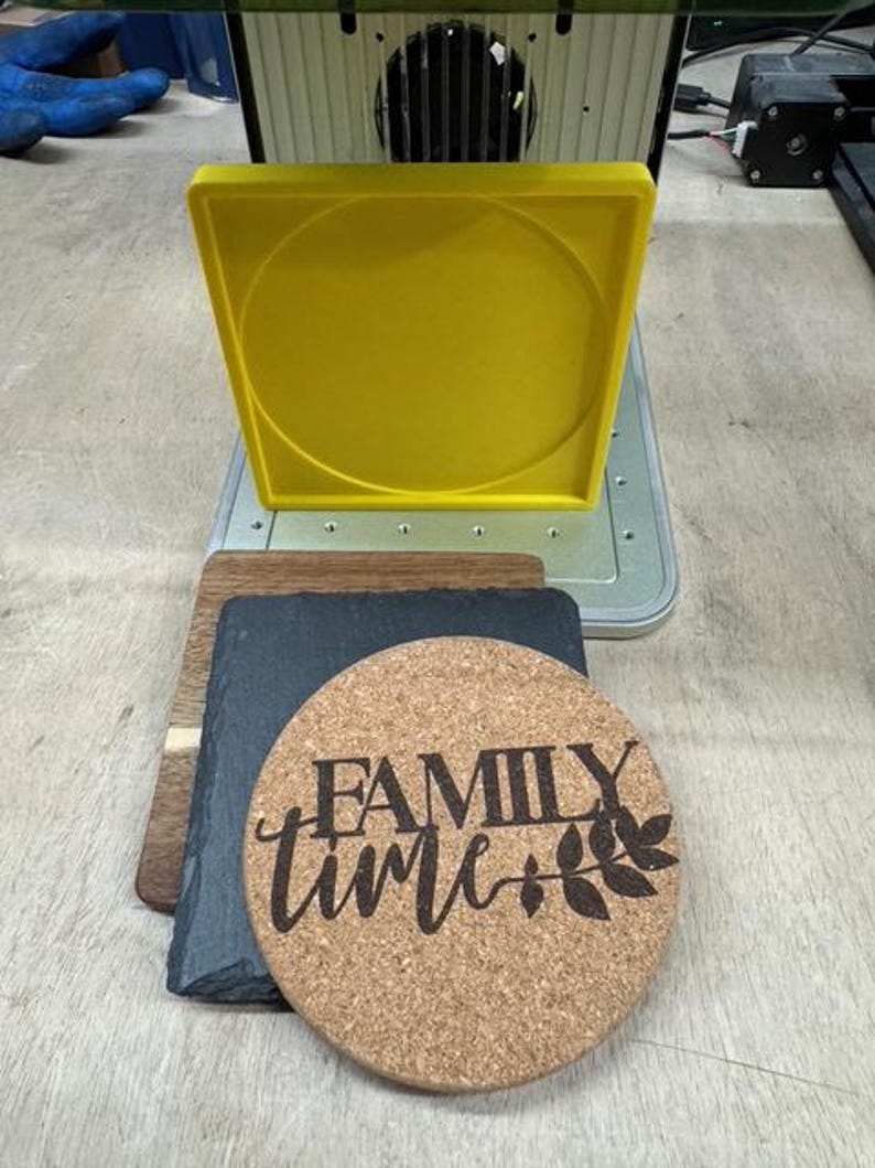 Xtool F1 4" Coaster Jig 3D Printed Click-in Laser Engraving Fixture for ...
