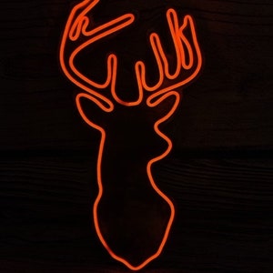 LED Neon Deer Buck Sign Bar LED Neon Signled Neon Light Garage Led Neon ...