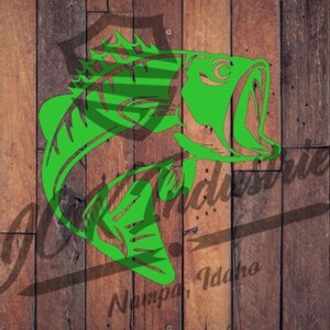Bass - Fishing - Customizable - DXF and SVG - Digital Download - Laser ...