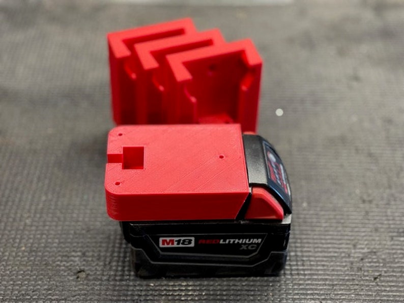 Milwaukee M18 Battery Holder 3D Printed Wall Mount Battery Holder - Etsy