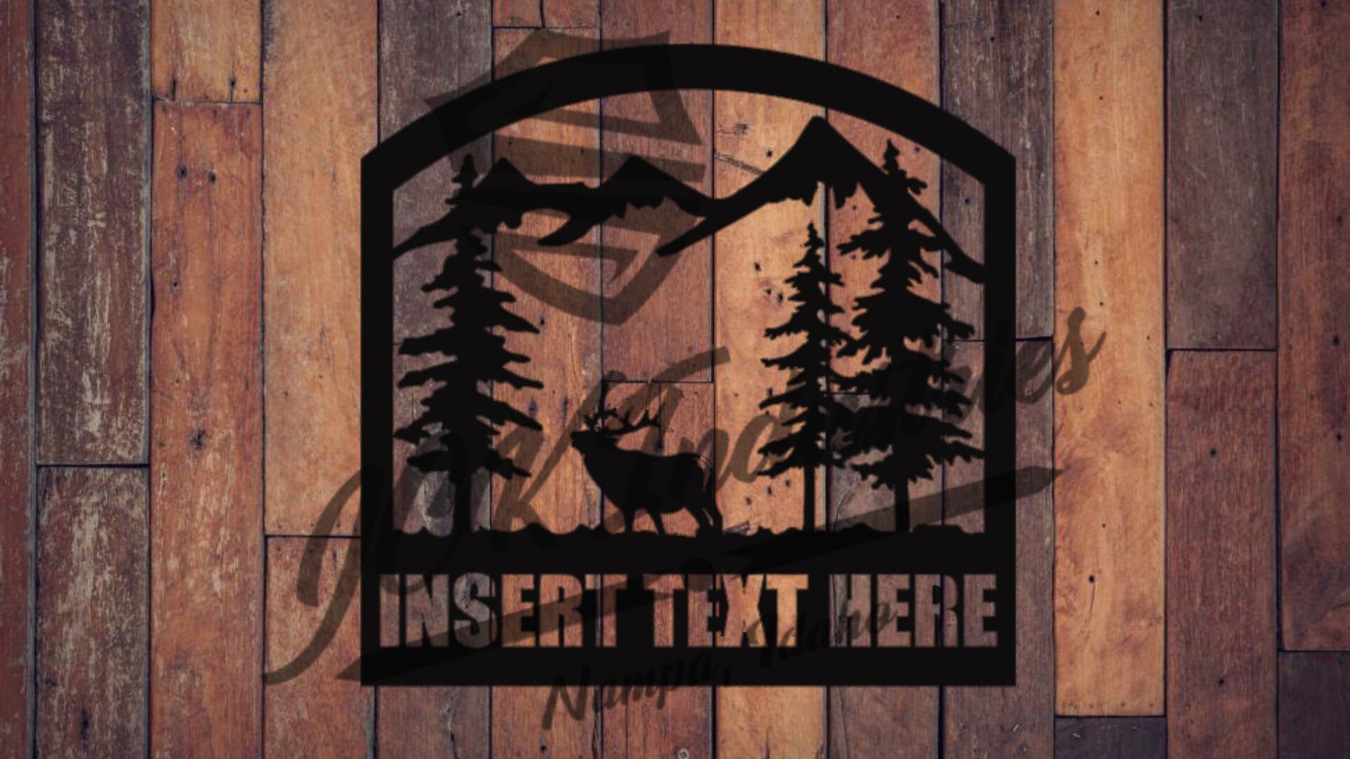 Elk Welcome Sign - Customizable - DXF and SVG - Digital Download ...