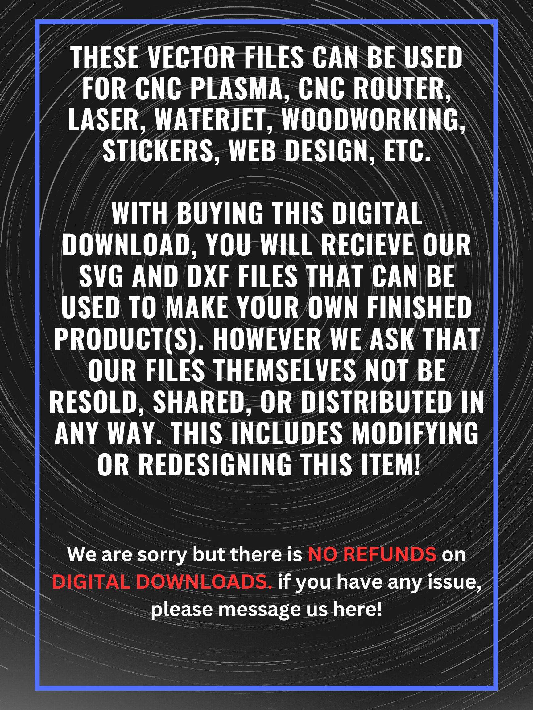 Market Best Seller Cnc Plasma Cutting File Pack - Customizable - DXF ...
