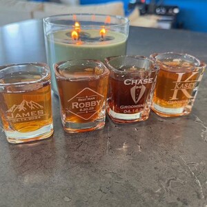 Personalized Laser Engraved Square Shot Glasses-custom Gift for ...