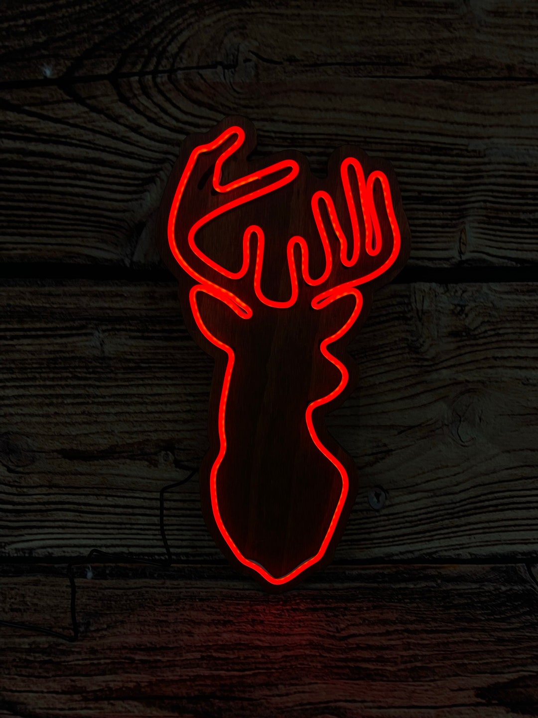 LED Neon Deer Buck Sign Bar LED Neon Signled Neon Light Garage Led Neon ...