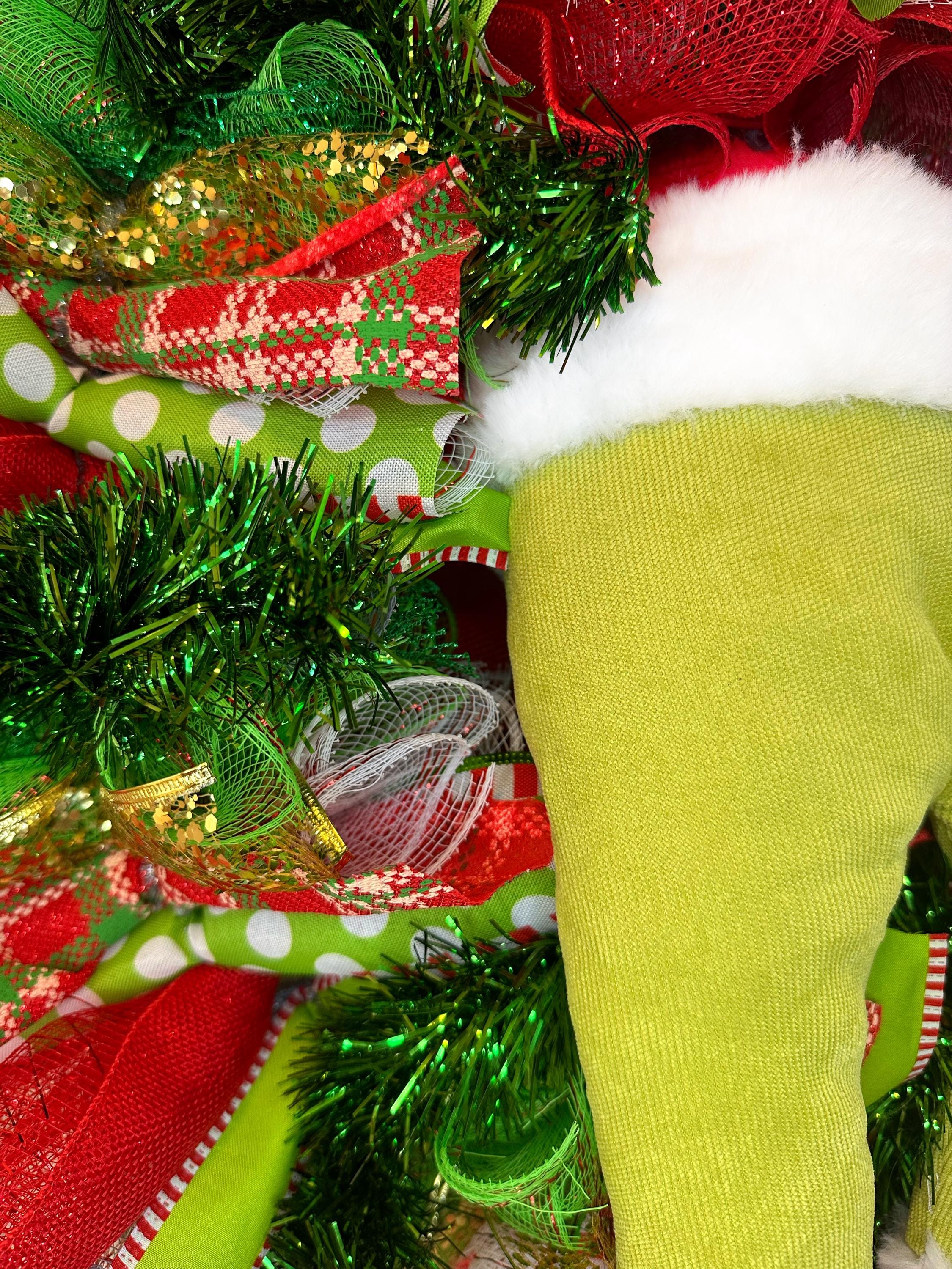 Grinch Wreath, Grinch Butt, Christmas Wreath, Holiday Wreath, Door ...