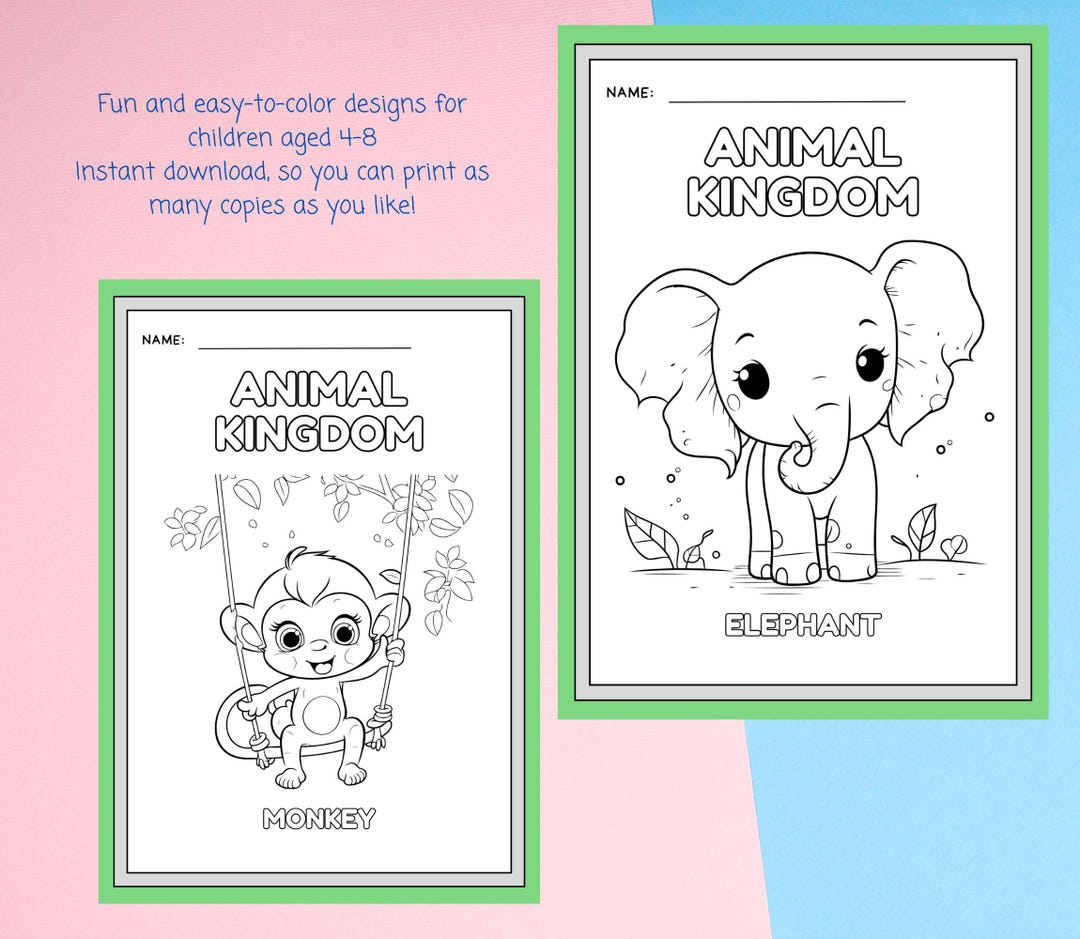 Animal Coloring Pages for Kids Printable Animal Coloring Sheets Fun and ...