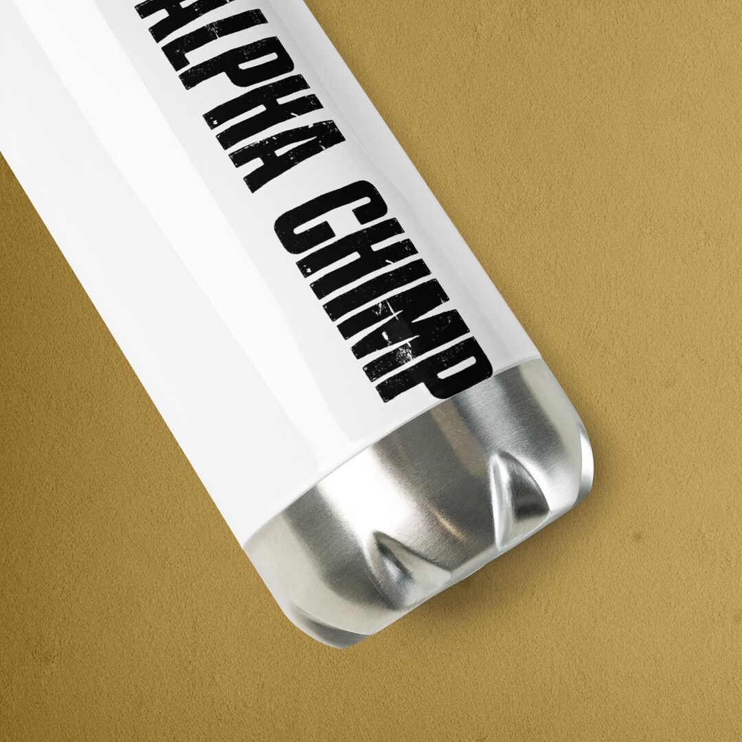 Alpha Chimp Stainless Steel Water Bottle, Gym Bro Gift, Sleek Design - Etsy
