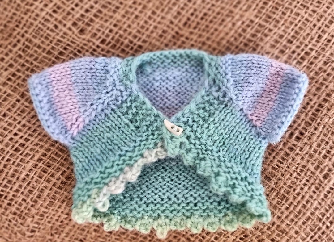 Crop Cardigan for BJD Hand Knit MSD Minifee Top Cute Shrug - Etsy