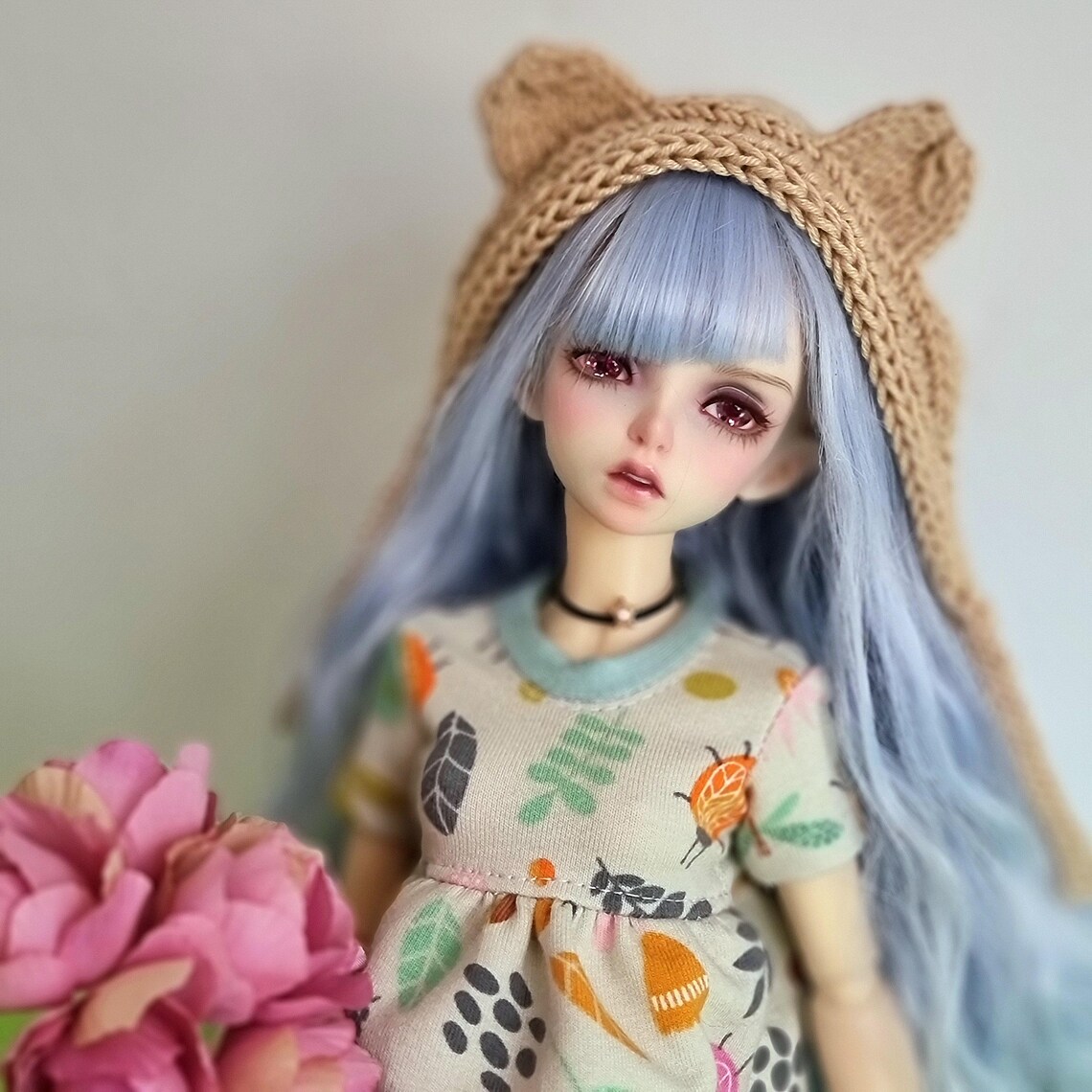 Cute Ear Bonnet for BJD Wool Hand Knit MSD Minifee Hat Cute - Etsy