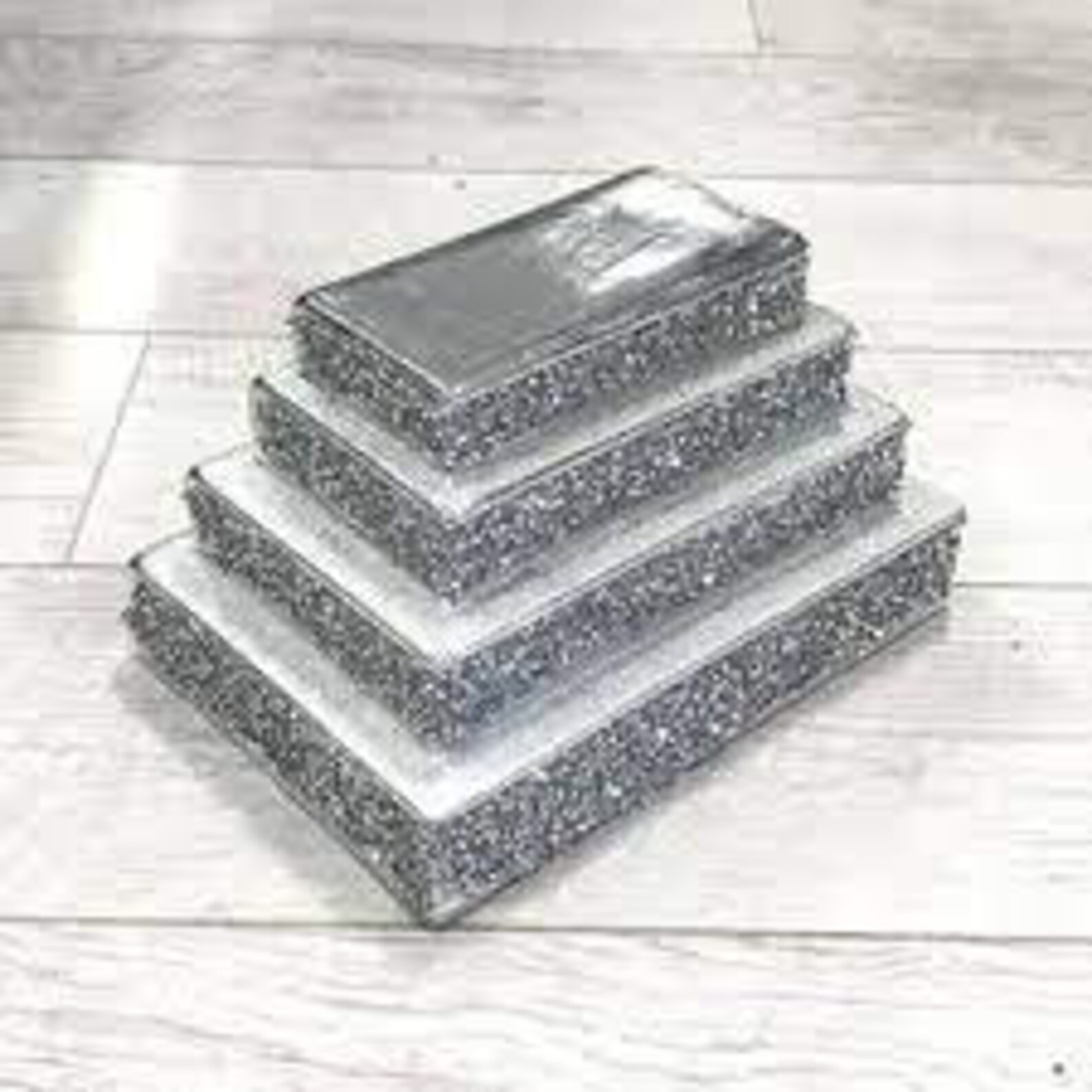 Beautiful Crushed Diamond Silver Pile of Books Love Valentines - Etsy