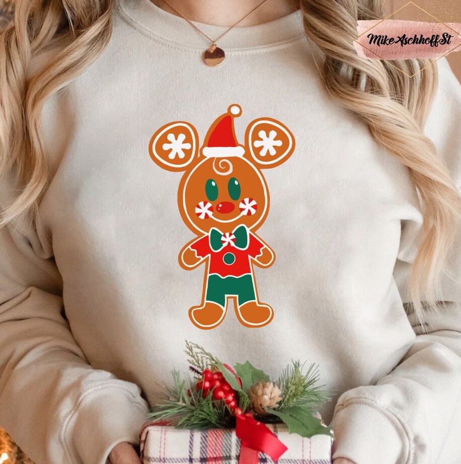 Mickey and Minnie Gingerbread sweater, Disney Christmas Sweatshirt sold ...