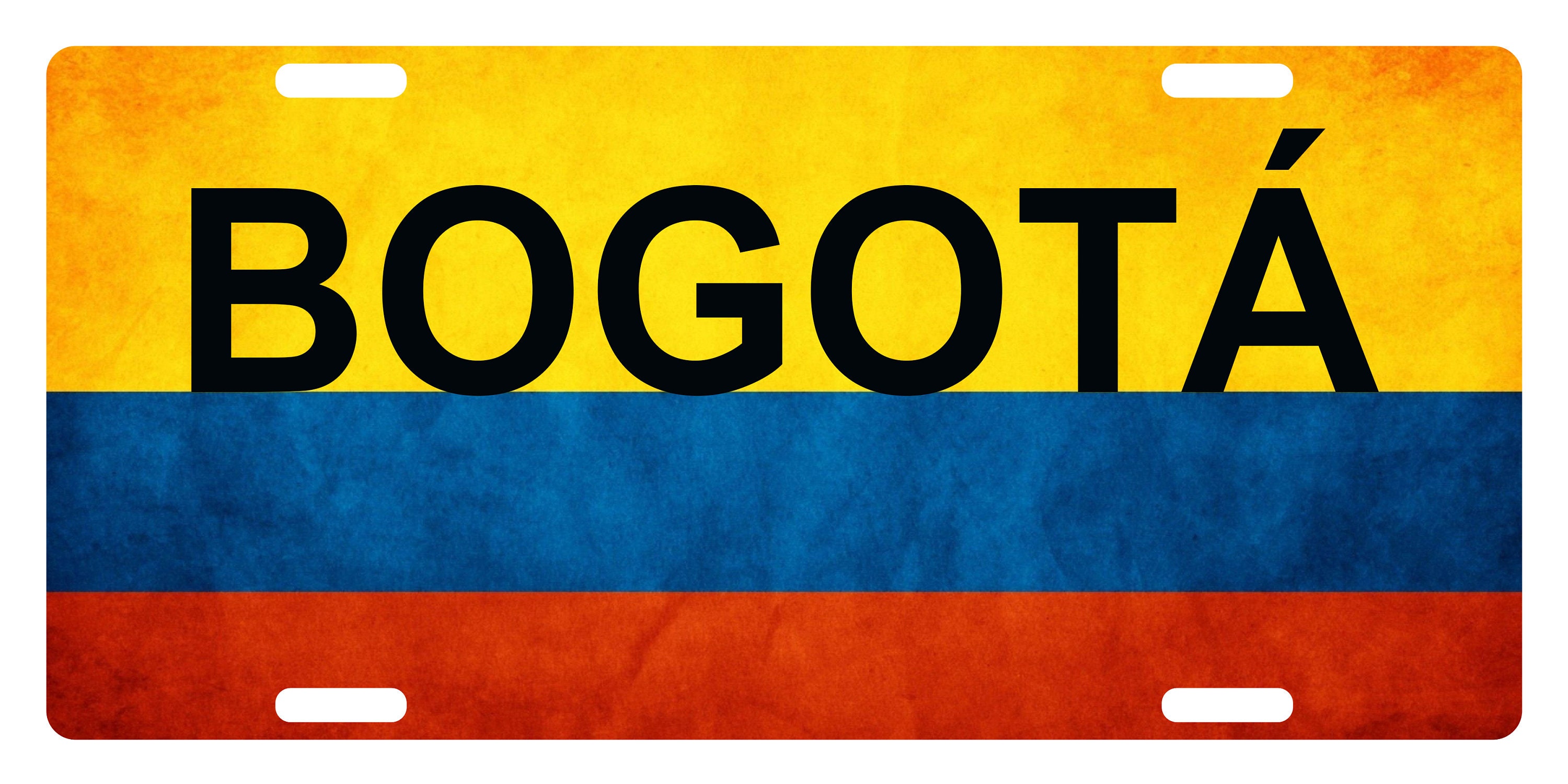 Colombia Flag Bandera License Plate Patriotic Colombian Emblem | Etsy