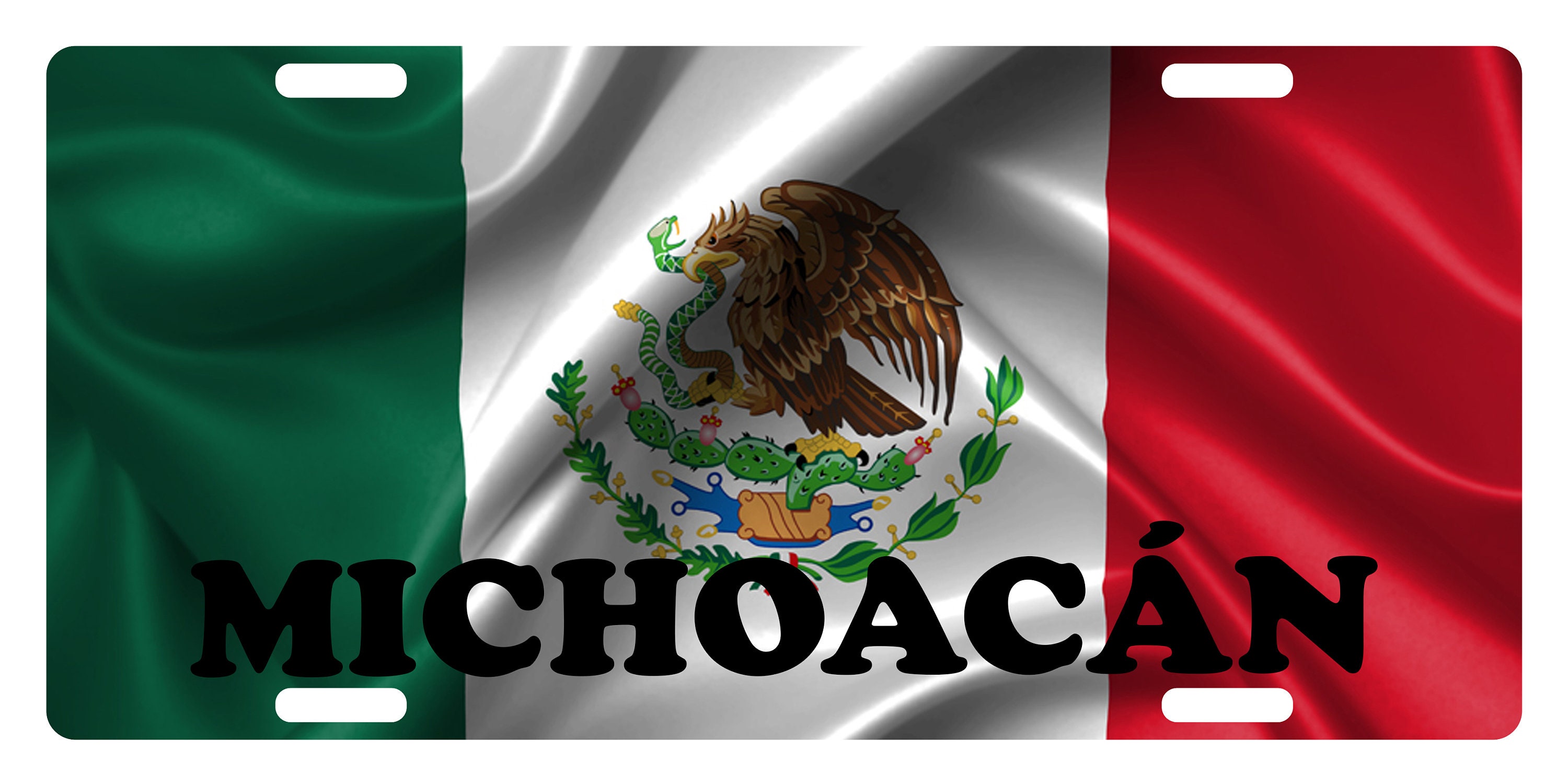 Mexico MEX Flag Michoacán Sign License Plate 6 X - Etsy