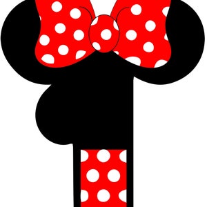 Minnie Mouse Number 0 ~ 9 Birthday Font Numbers - Etsy