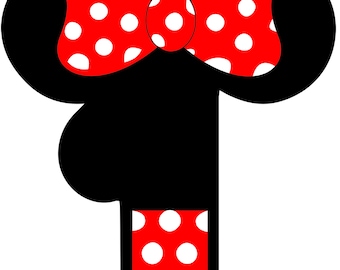 Minnie Mouse Number - Etsy