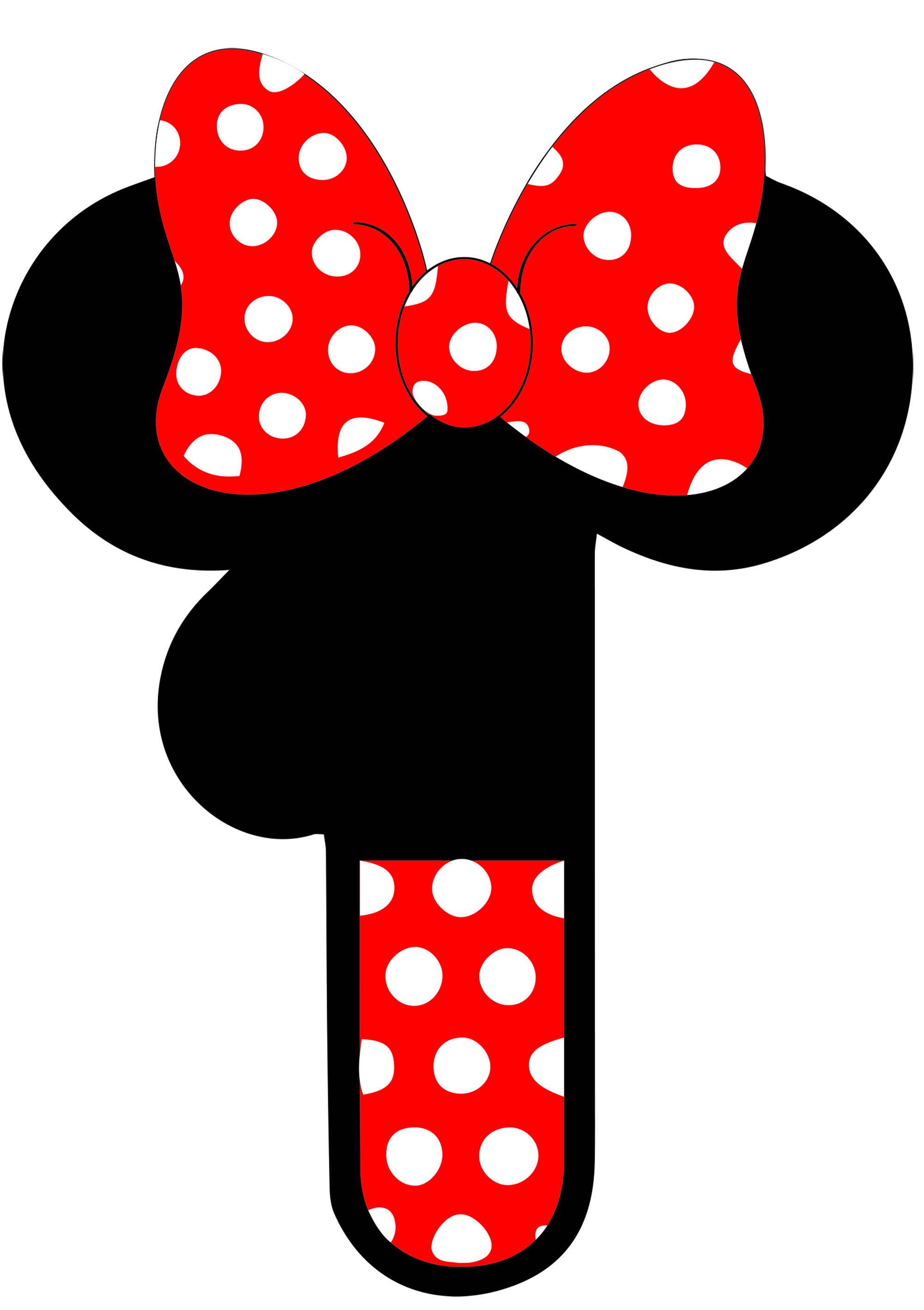 Minnie Mouse Number 0 ~ 9 Birthday Font Numbers - Etsy