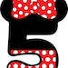 Minnie Mouse Number 0 ~ 9 Birthday Font Numbers - Etsy