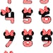 Minnie Mouse Number 0 ~ 9 Birthday Font Numbers - Etsy