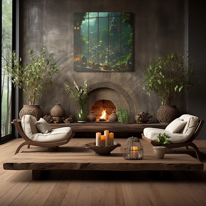 Nature Reclaims Civilization Canvas Wall Decor Steampunk Inspired Post ...