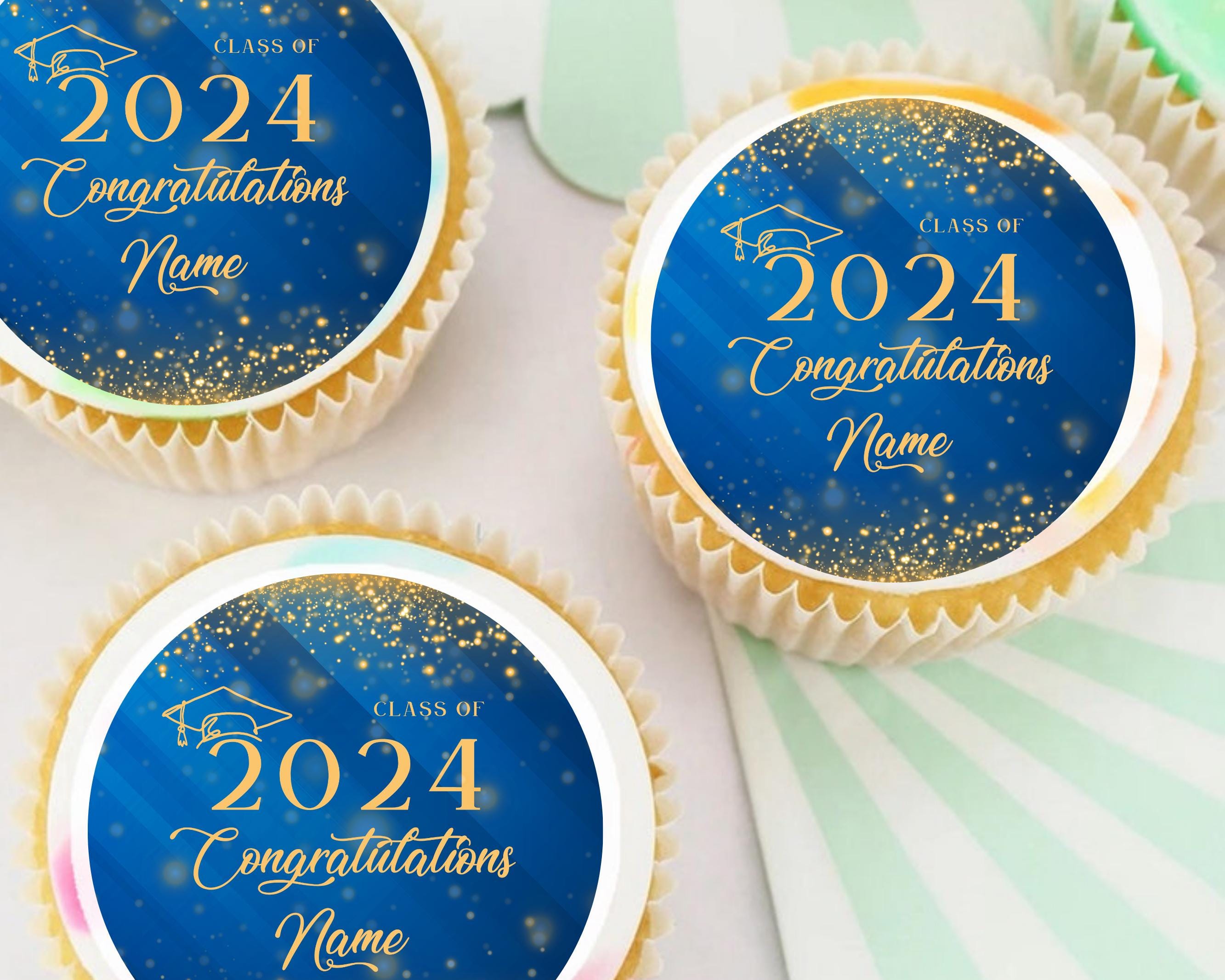 Custom GRADUATION Edible Topper / Cupcake Cookie Cake / Multiple Size ...