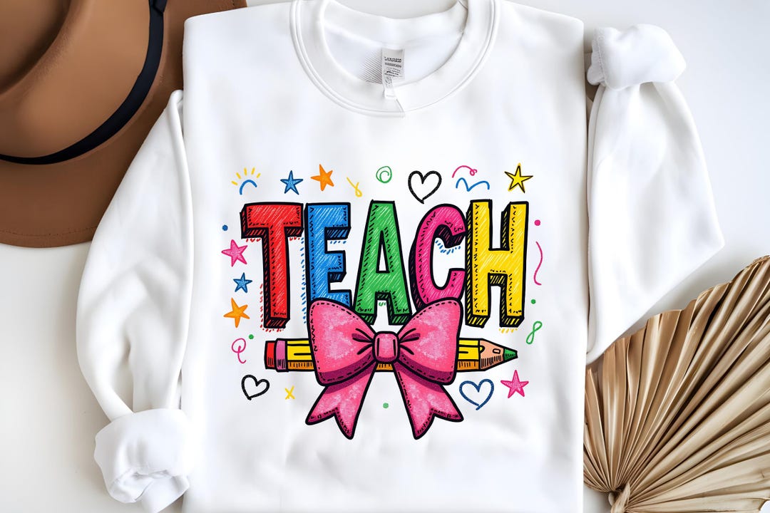 Coquette Teach Png, Teacher Coquette Png, Bows Teach PNG, Teacher Gift ...