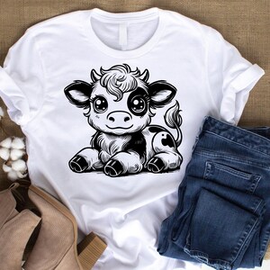 Cute Dairy Cow SVG & PNG, Heffer Cow Clipart, Cow Vector Image ...