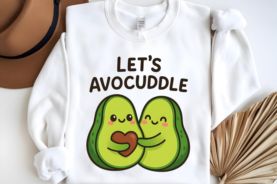 Let's Avocuddle PNG | Cute Kids Valentine's Day Design | Cute Kawaii ...