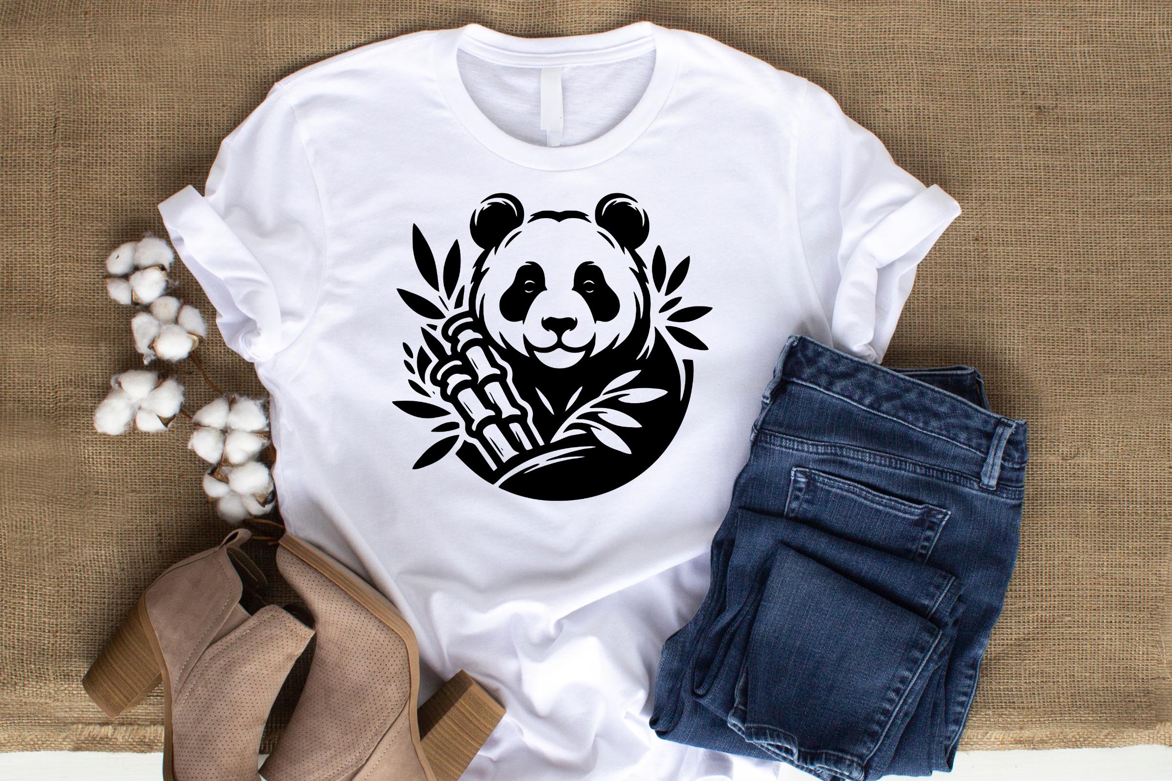Panda Bear With Bamboo Shoots SVG & PNG, Cute Panda Clipart, Panda ...