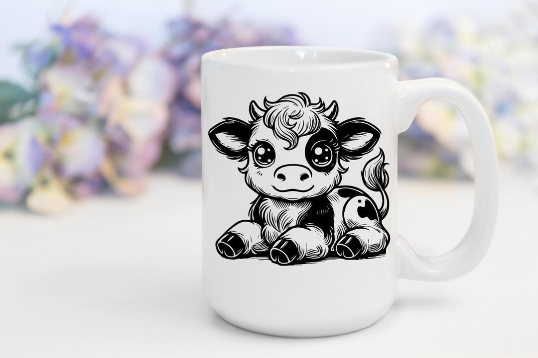 Cute Dairy Cow SVG & PNG, Heffer Cow Clipart, Cow Vector Image ...