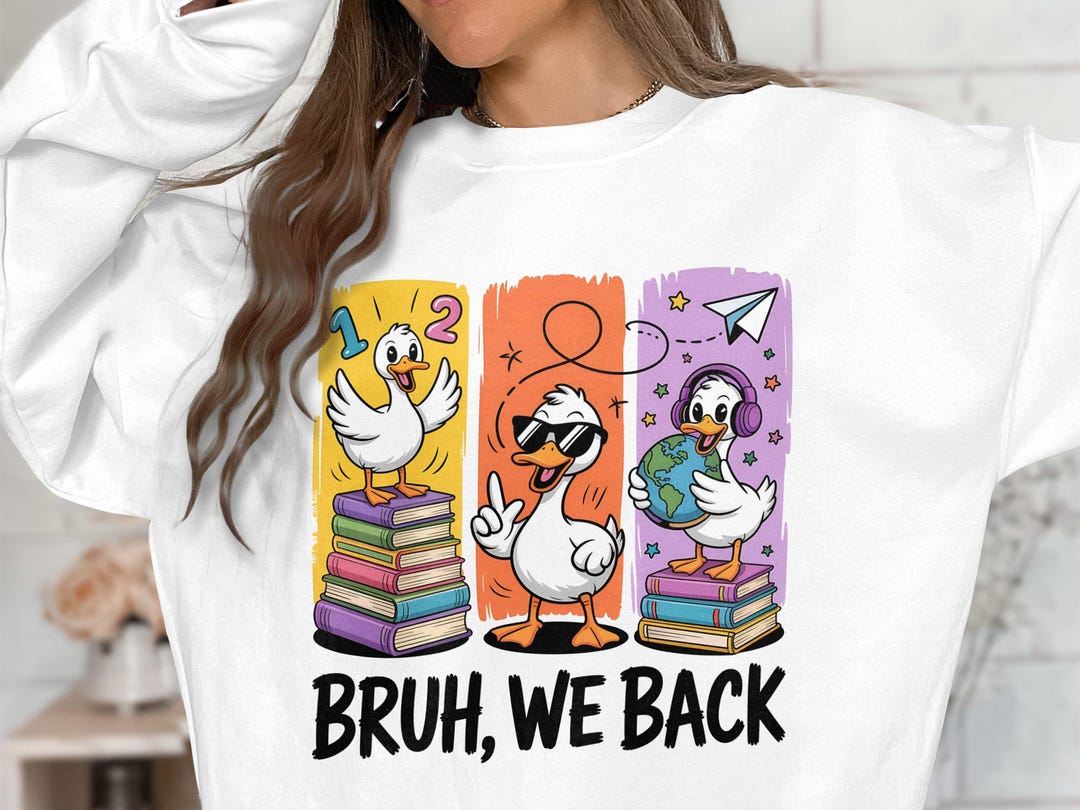 School Duck Png Clipart, Back to School Png, Bruh We Back, Student Duck ...