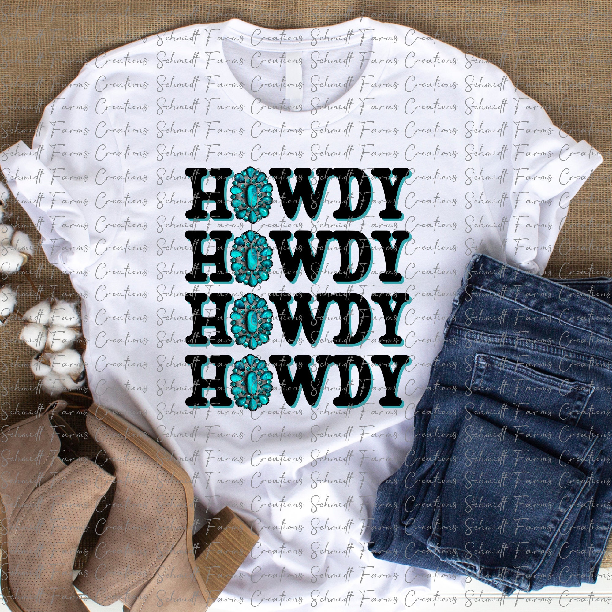 Howdy, PNG, Digital Download, Sublimation, Punchy, Turquoise - Etsy