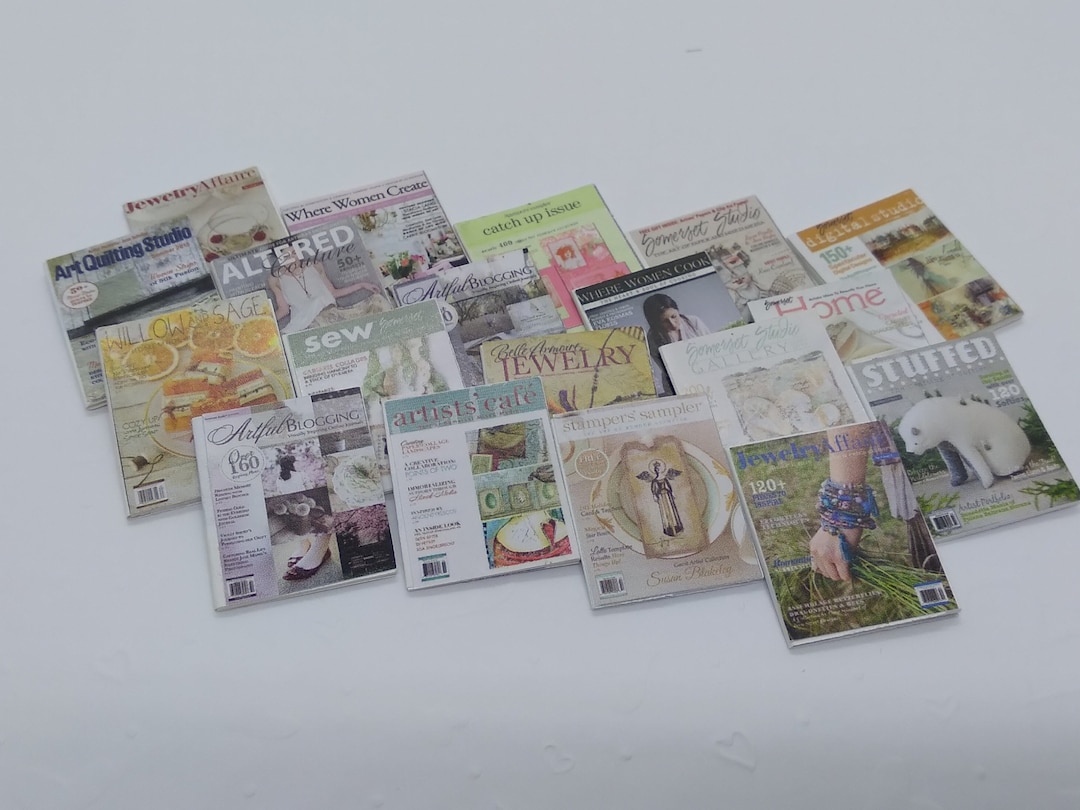 Craft Magazines in Miniature- Dollhouse Decor in 1:12 Scale Miniature ...