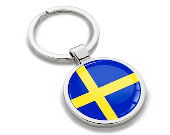 Swedish Flag Keychain - Etsy