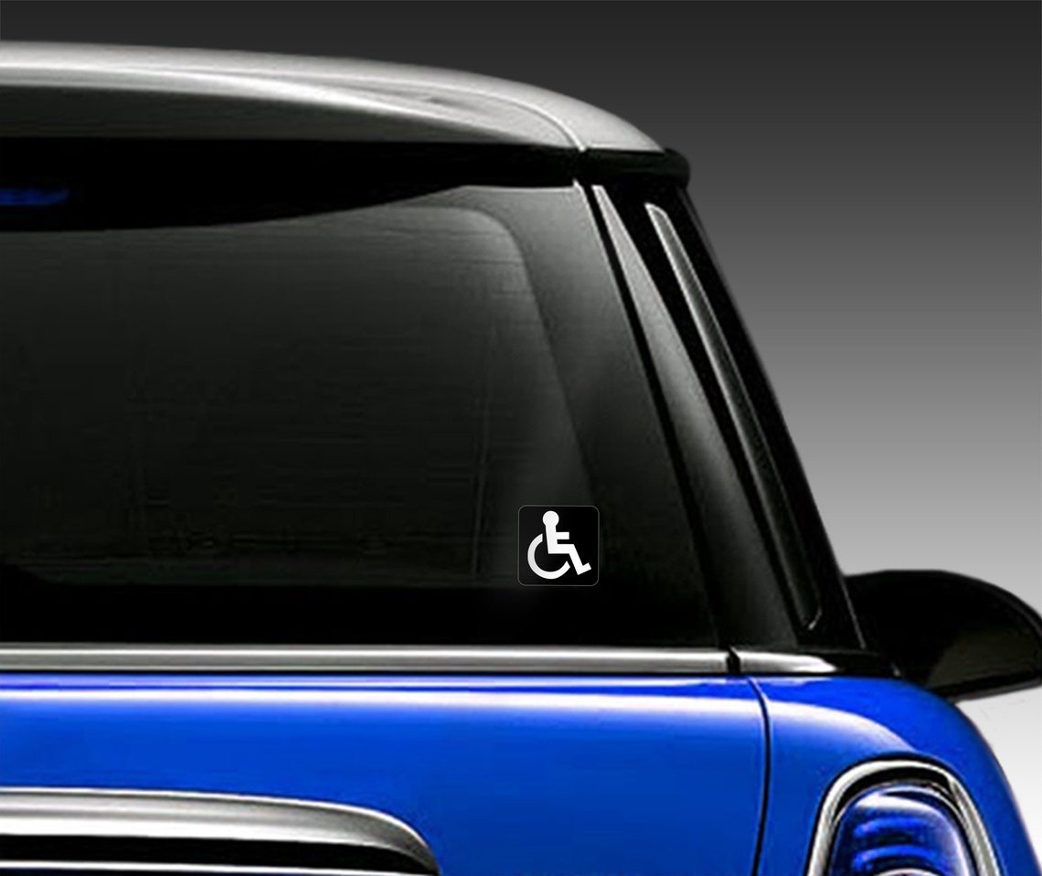 Invalid Disabled Handicap Black Sign Wheelchair Symbols Car - Etsy