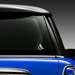 Invalid Disabled Handicap Black Sign Wheelchair Symbols Car Stickers ...