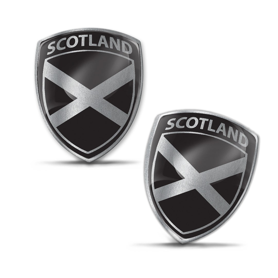 2 X 3D Domed Gel Badge Scotland Scottish National Flag Stickers Decal ...