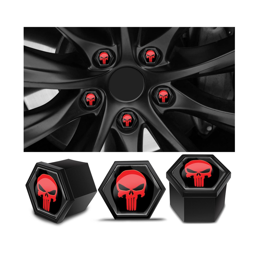 20 X Wheel Nut Covers Lock Bolt Caps Universal Red Skull 17mm / 19mm - Etsy