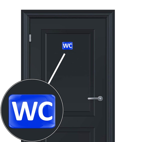 Custom 3D Domed Sticker Restroom WC Male Female Toilet Bathroom Symbol ...