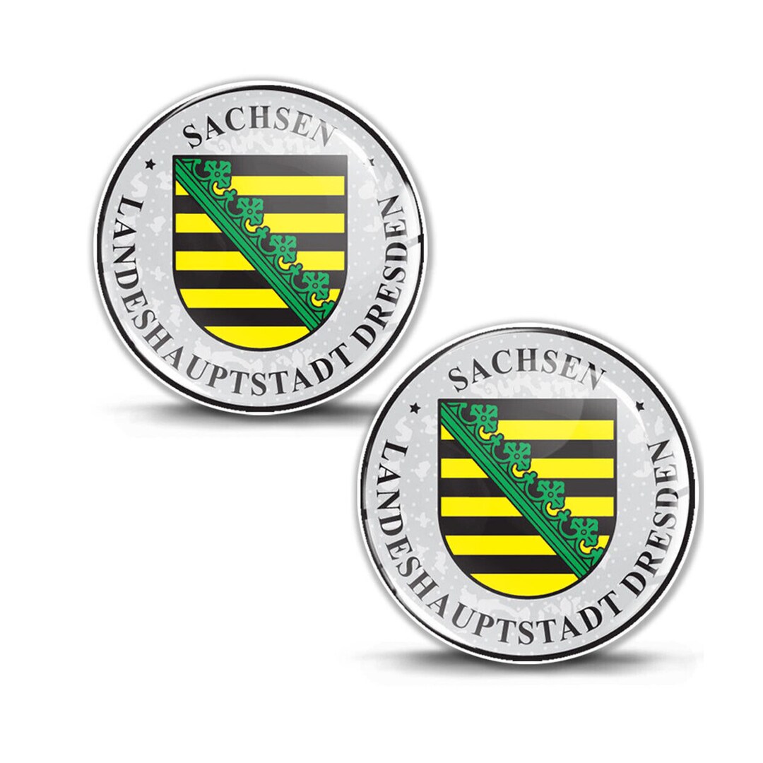 3D Gel Domed Nummernschild Aufkleber Abzeichen Sachsen Stadt Dresden ...