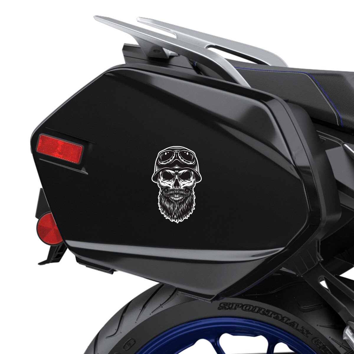 1 X Vinyl Sticker Biker Skull Motorcycle Man Decals for Bumper - Etsy