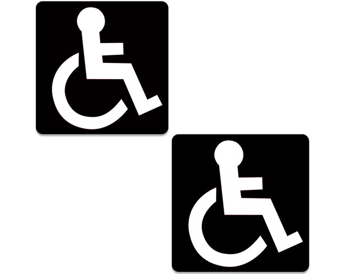 Invalid Disabled Handicap Black Sign Wheelchair Symbols Car Stickers ...