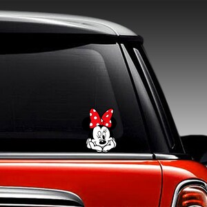 1 X Vinyl Funny Sticker Minnie Mouse Comics Cartoon Decal for Bumper ...