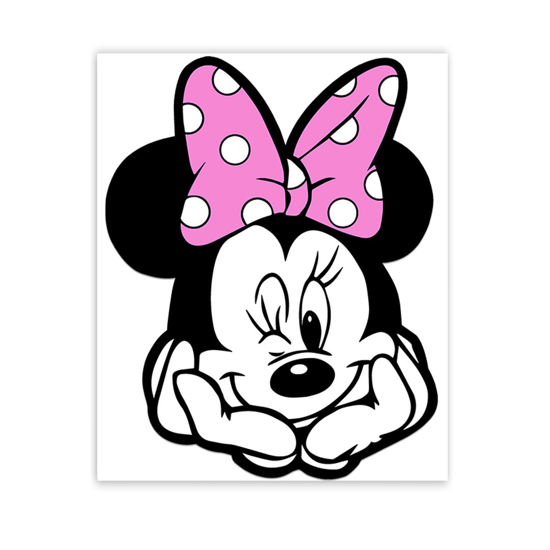 1 X Vinyl Funny Sticker Minnie Mouse Comics Cartoon Decal for Bumper ...