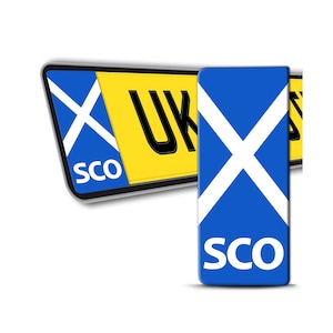2 X Car SCO Scotland Number Plate Stickers Scottish Flag - Etsy