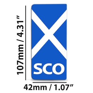 2 X Car SCO Scotland Number Plate Stickers Scottish Flag - Etsy