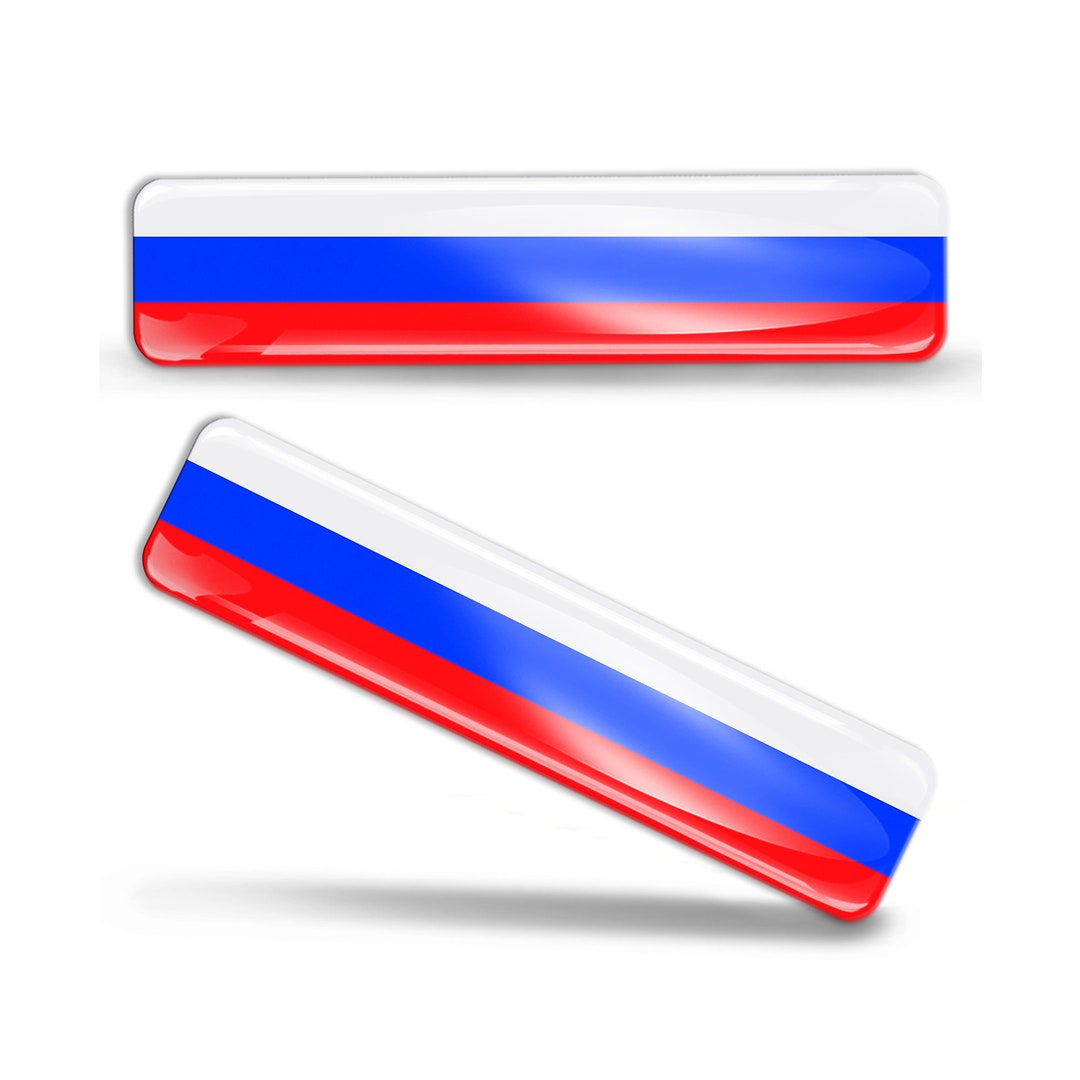 2 X 3D Domed Silicone Badge Stickers Russia Russian Flag Decal - Etsy