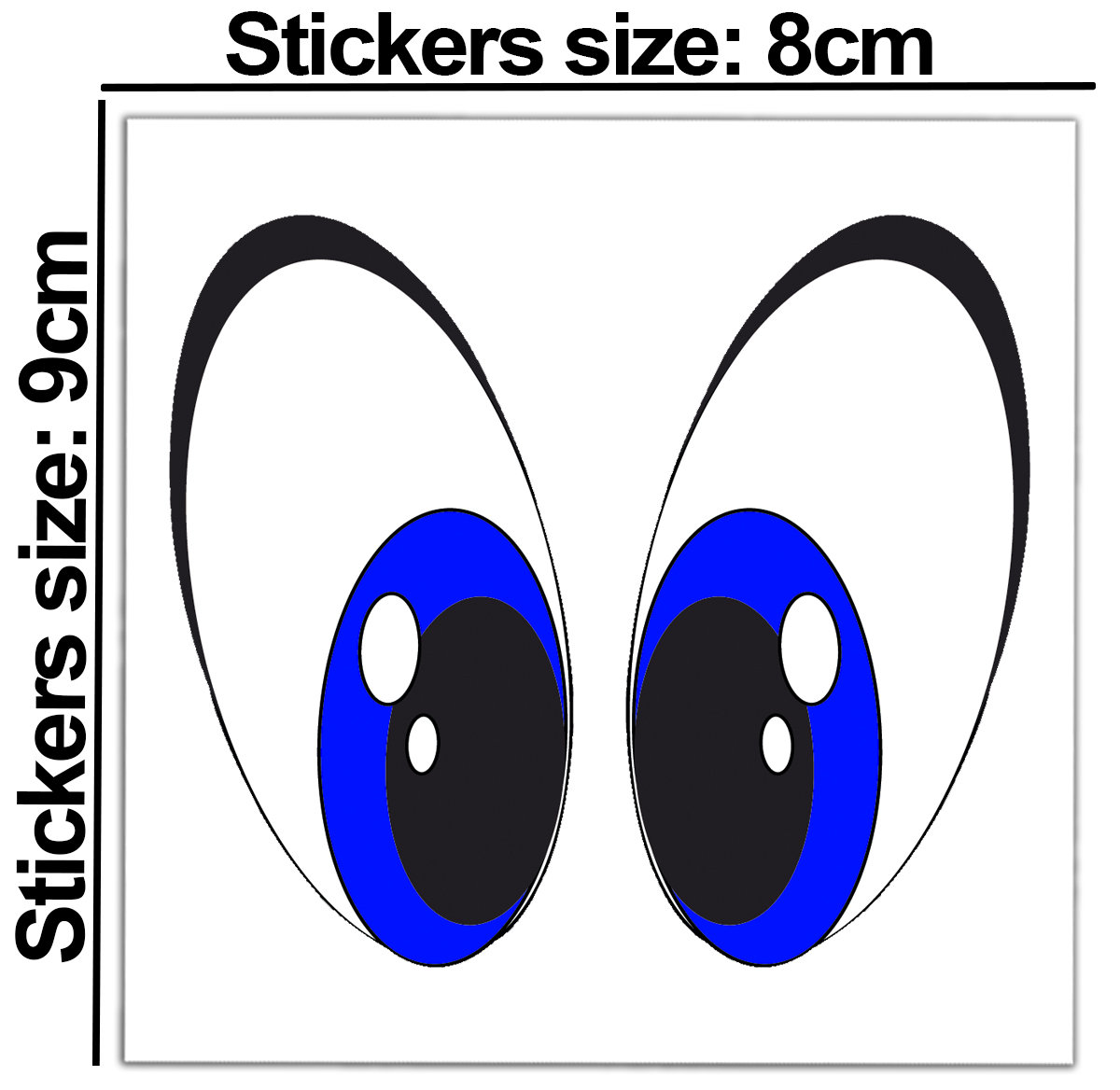Vinyl Cool Stickers Blue Eyes Comics Cartoon Decals for Bumper - Etsy
