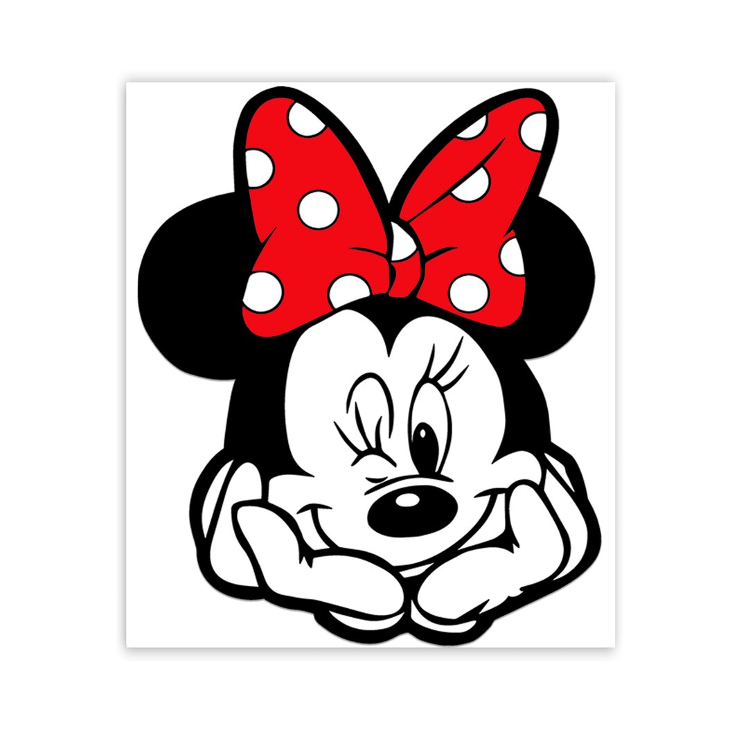1 X Vinyl Funny Sticker Minnie Mouse Comics Cartoon Decal for Bumper ...